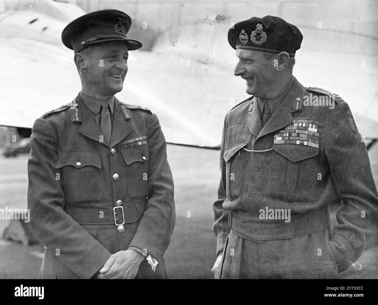 Field Marshal Viscount Montgomery (right) arrived at Blackbushe ...