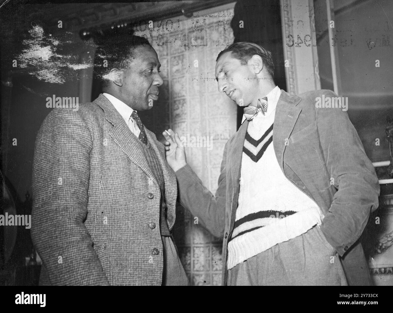 Leary Constantine - the West Indies cricketer with members of India ...