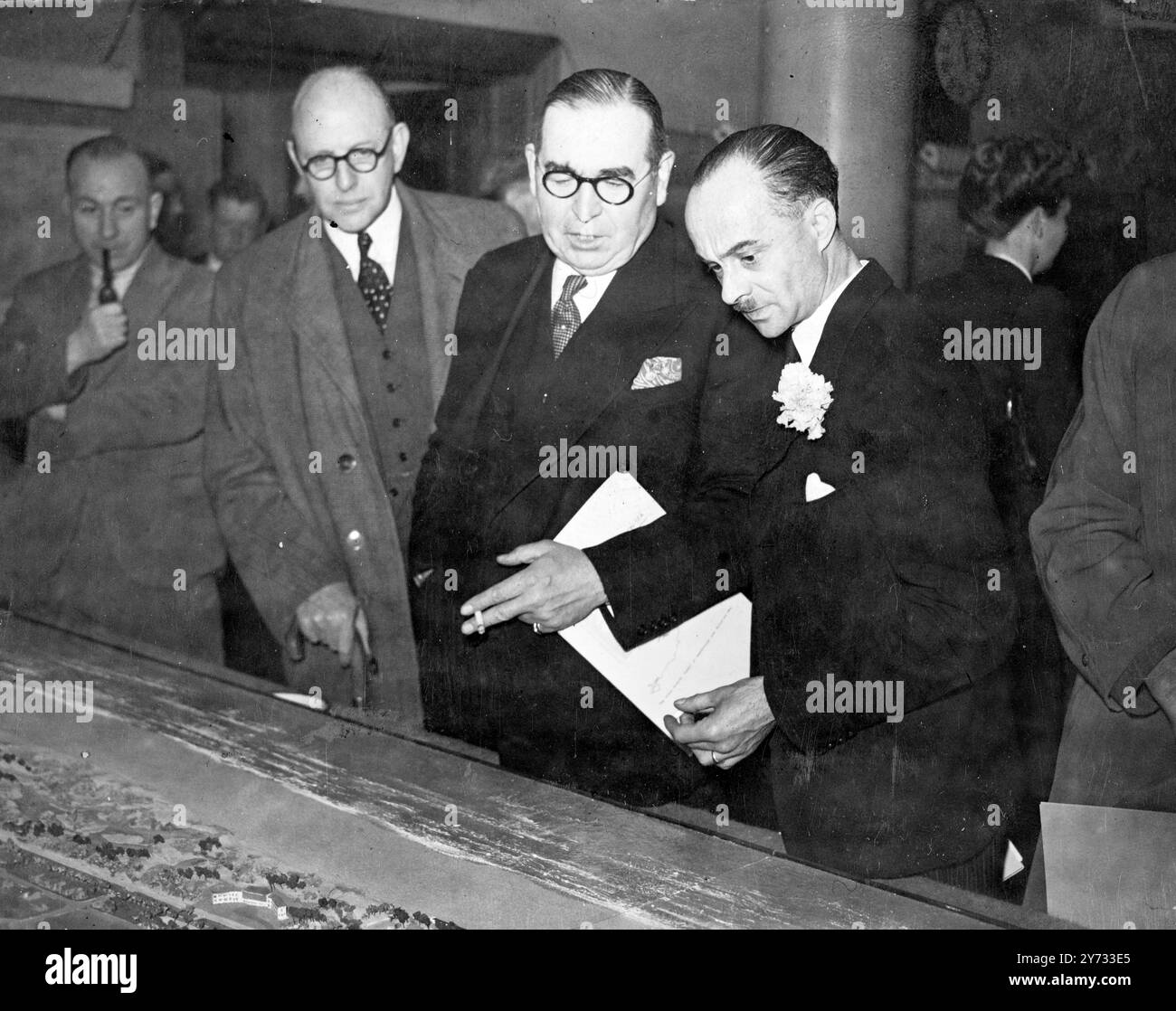 Lord Strabolgi (left) with Mr R Vincent Lewis - Clerk to the Mablethorpe and Sutton on Sea Urban ...