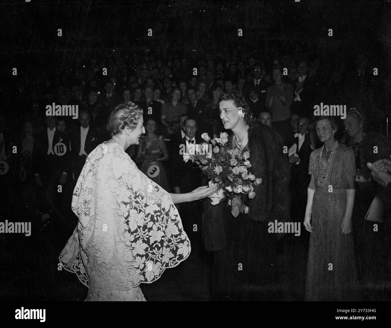 Her Royal Highness the Duchess of Kent receiving flowers from Miss ...