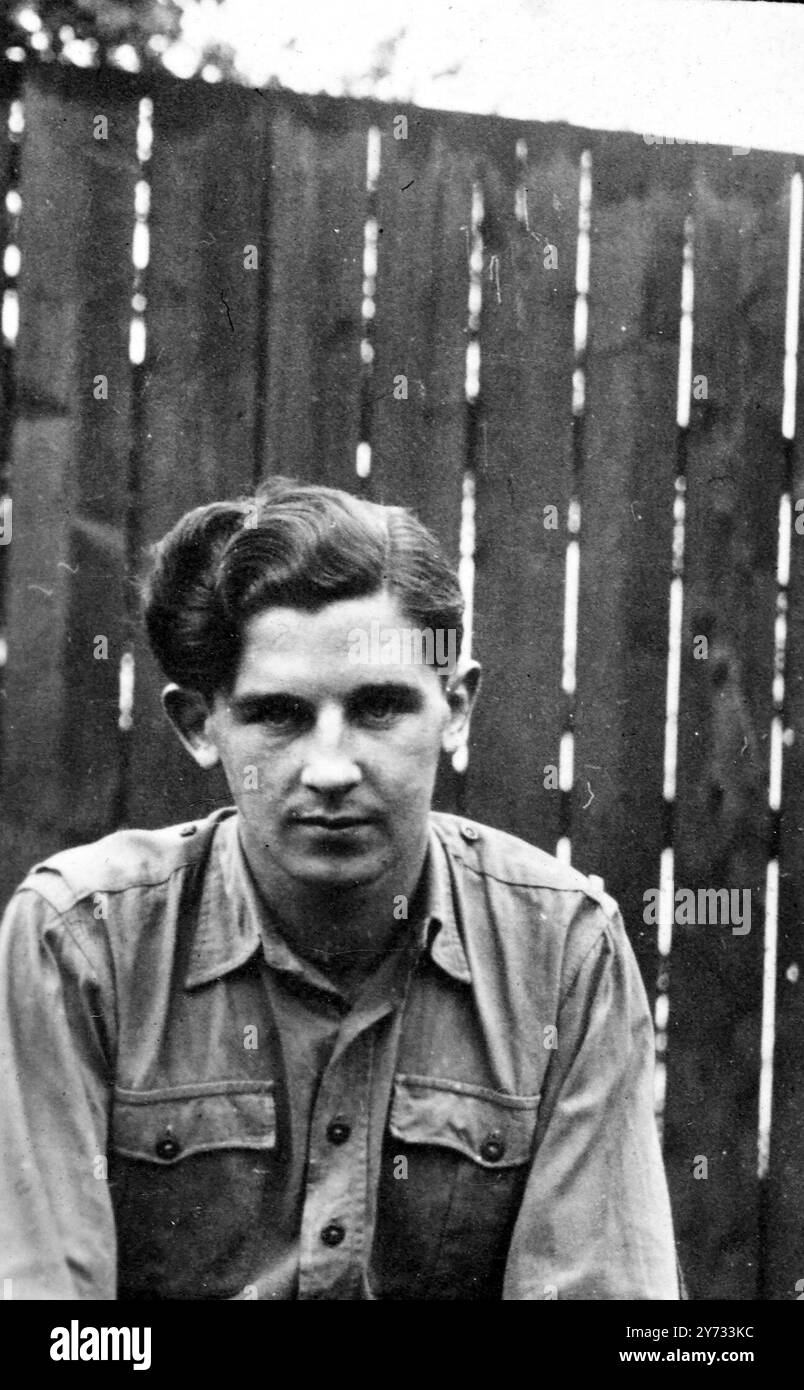 Sgt Herbert George Gibbs, R.A.F., photographed at a Japanese prison ...