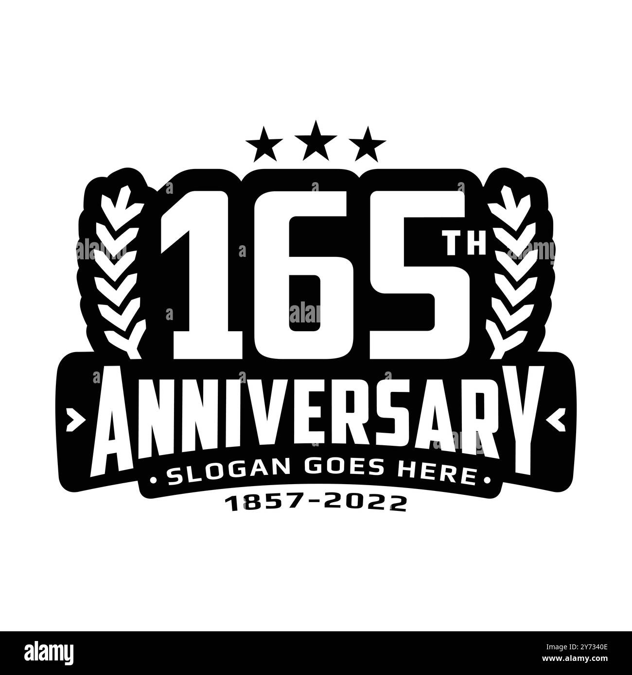 165 years anniversary logo design template. 165th anniversary ...