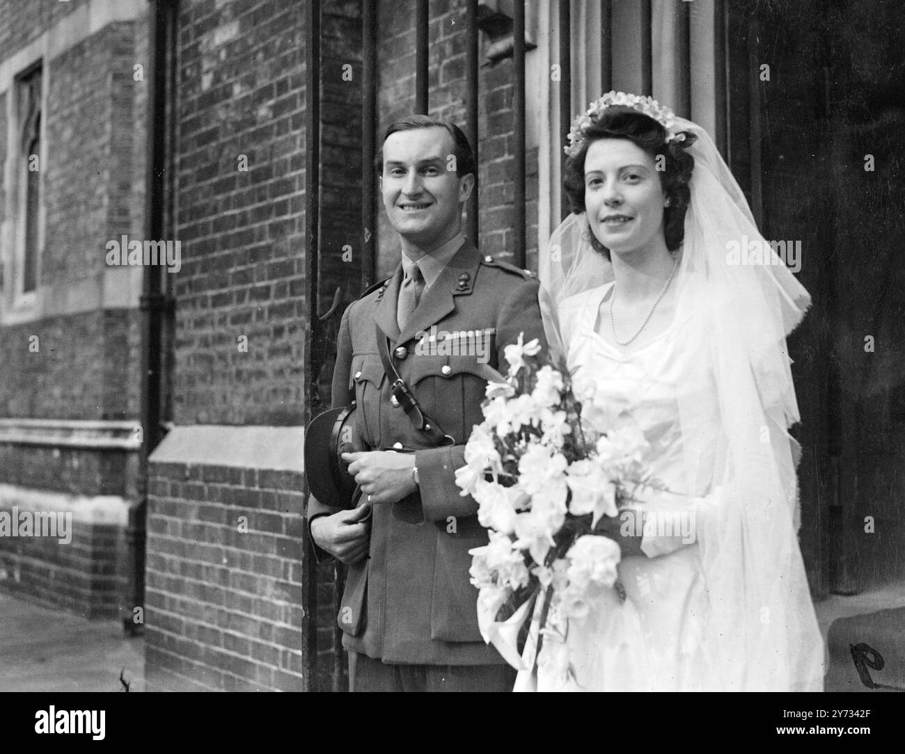 Maj James G Gilbertson, M.C., Royal Artillery and Miss Diana M.Adams ...