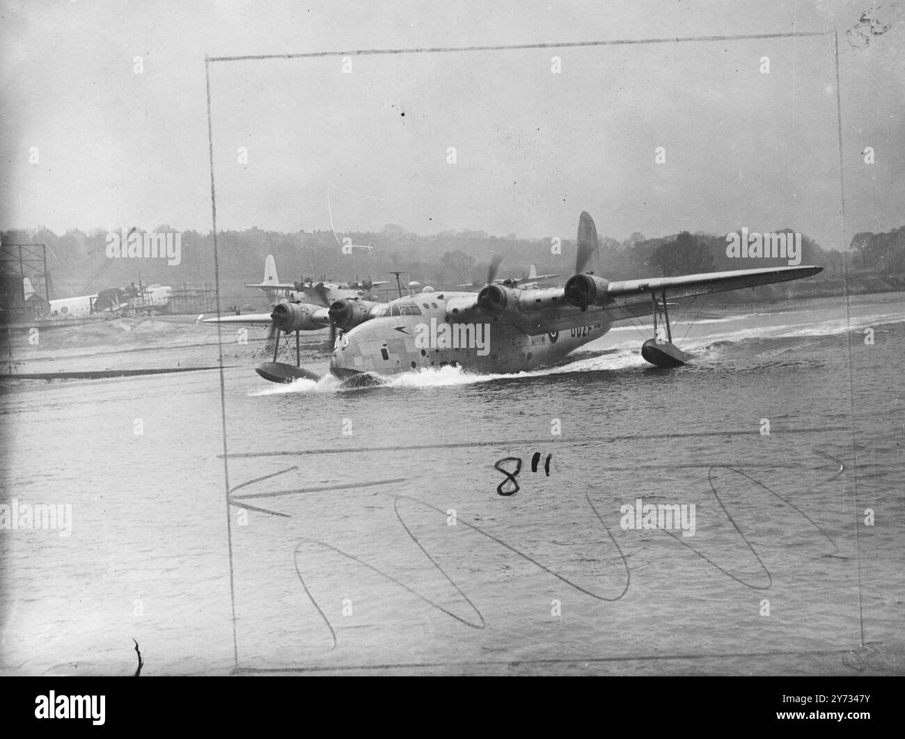 First peacetime flying boat launched today. From Short Brothers ...