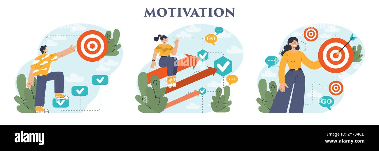 Motivation set. Ambitious character set and achieve the goal ...