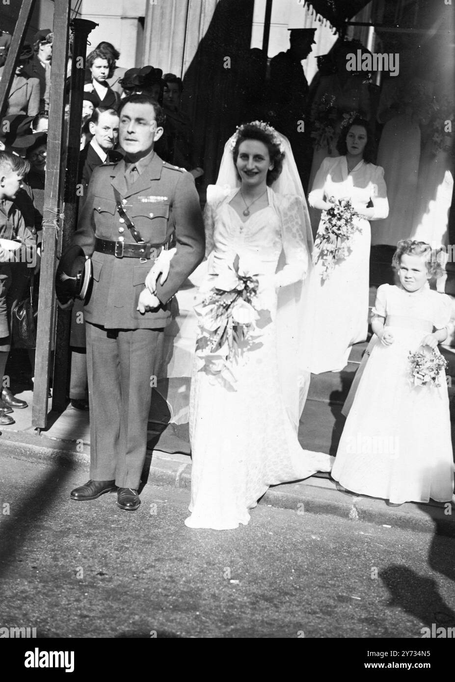 The wedding between Lt Col. R. C. Rose Price, DSO, Welsh Guards, and ...