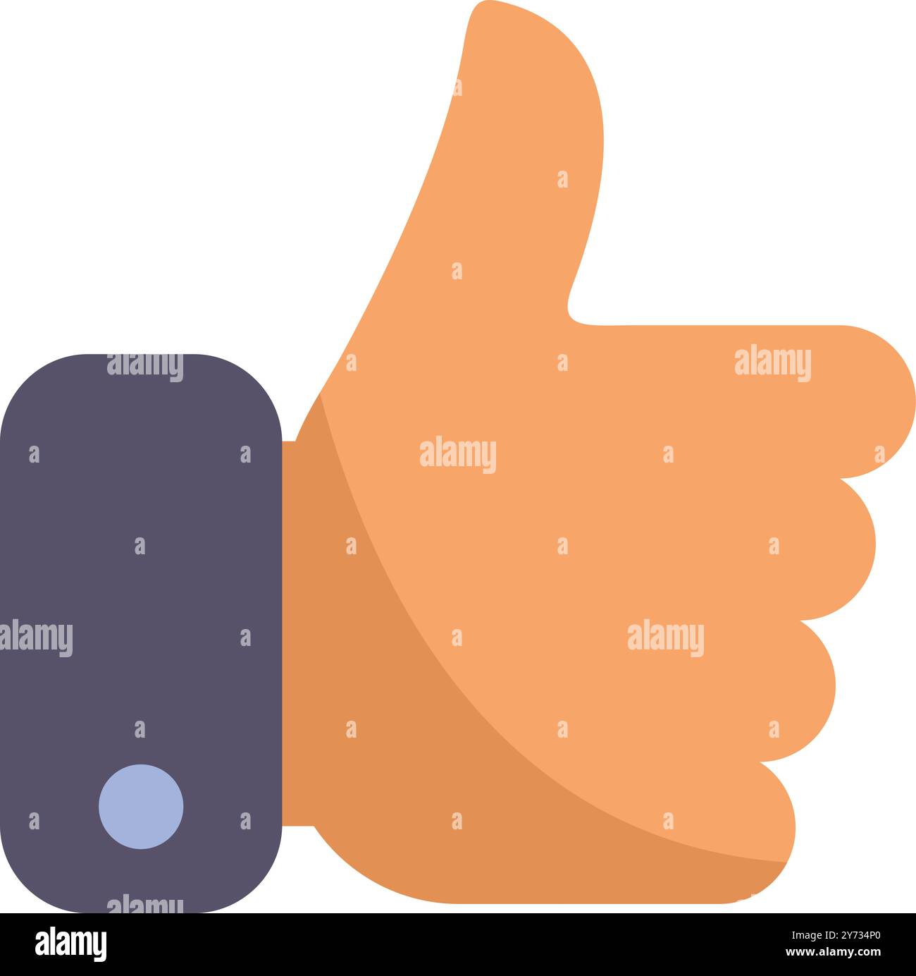 Cartoon hand is making a thumbs up gesture as a sign of approval Stock ...