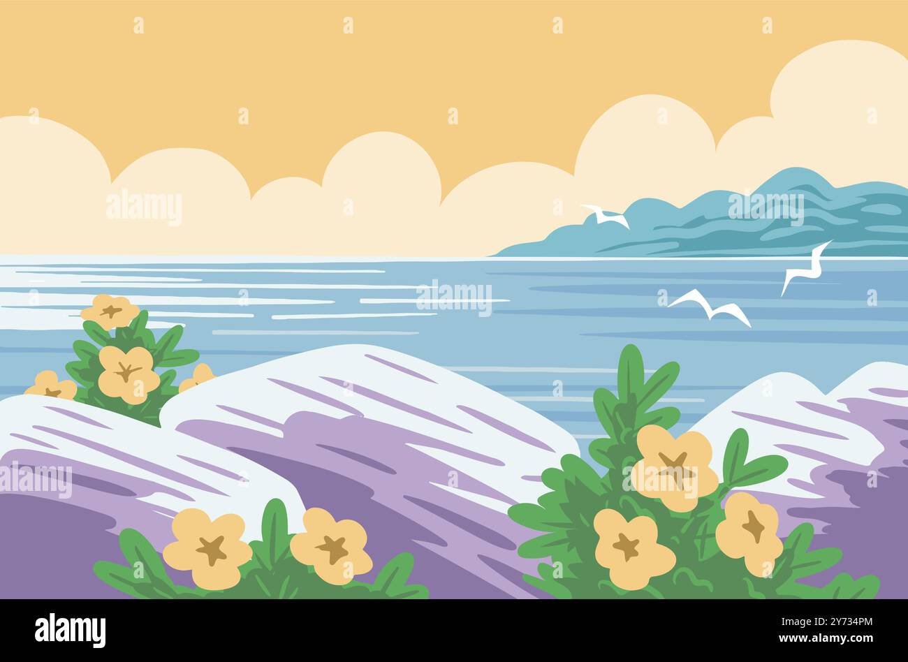 Provence landscape art Stock Vector Images - Alamy