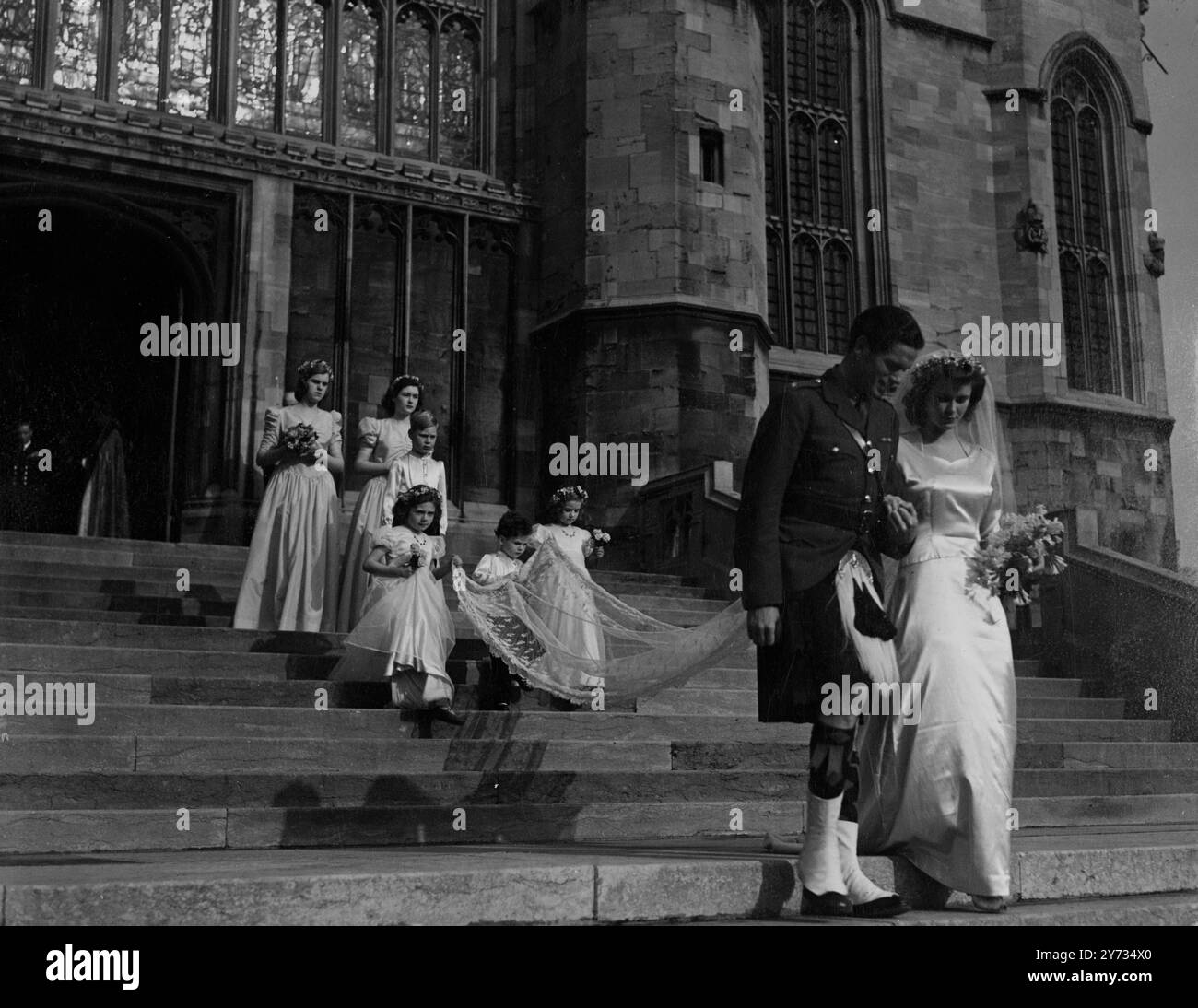 The Royal family was present at the wedding of Miss Lavinia Lascelles ...