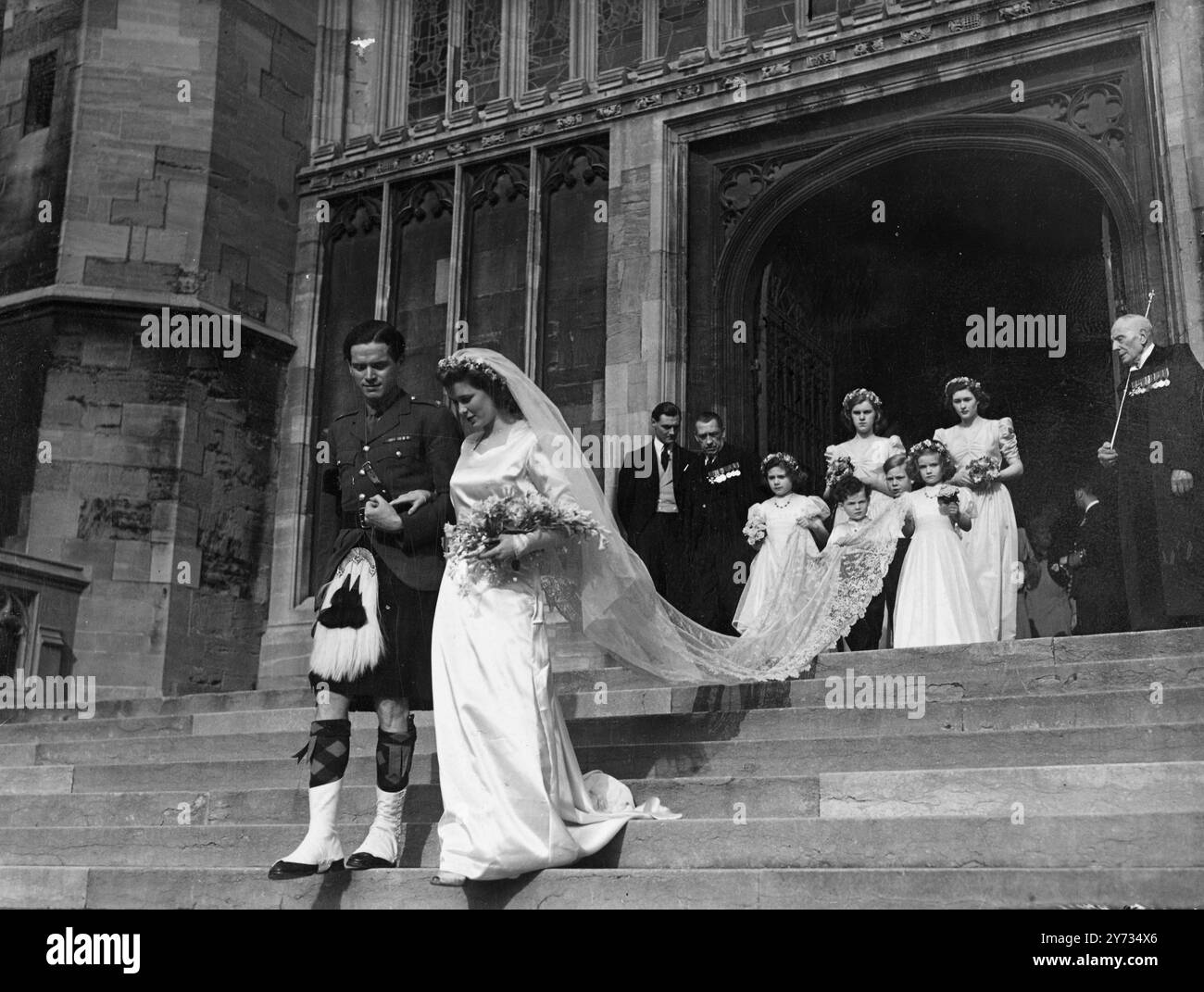 The Royal family was present at the wedding of Miss Lavinia Lascelles ...