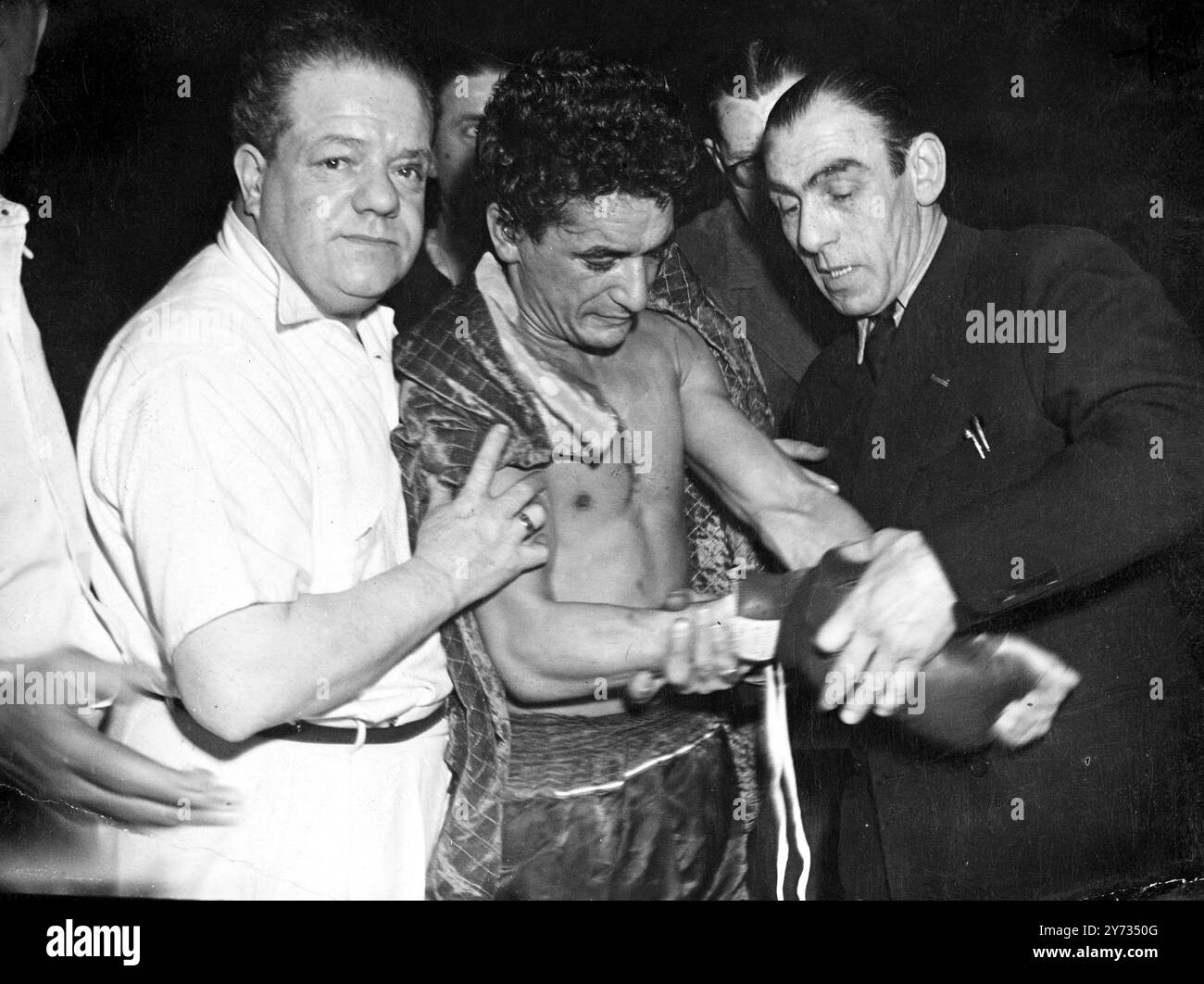 The fight for the European bantam weight championship took place ...
