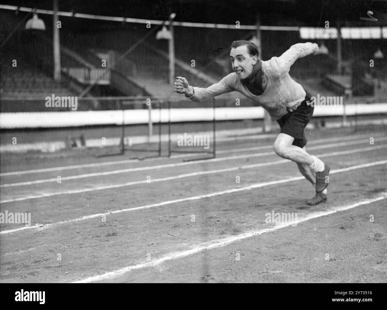 Training for the inter-varsity sports at the white city stadium, London ...