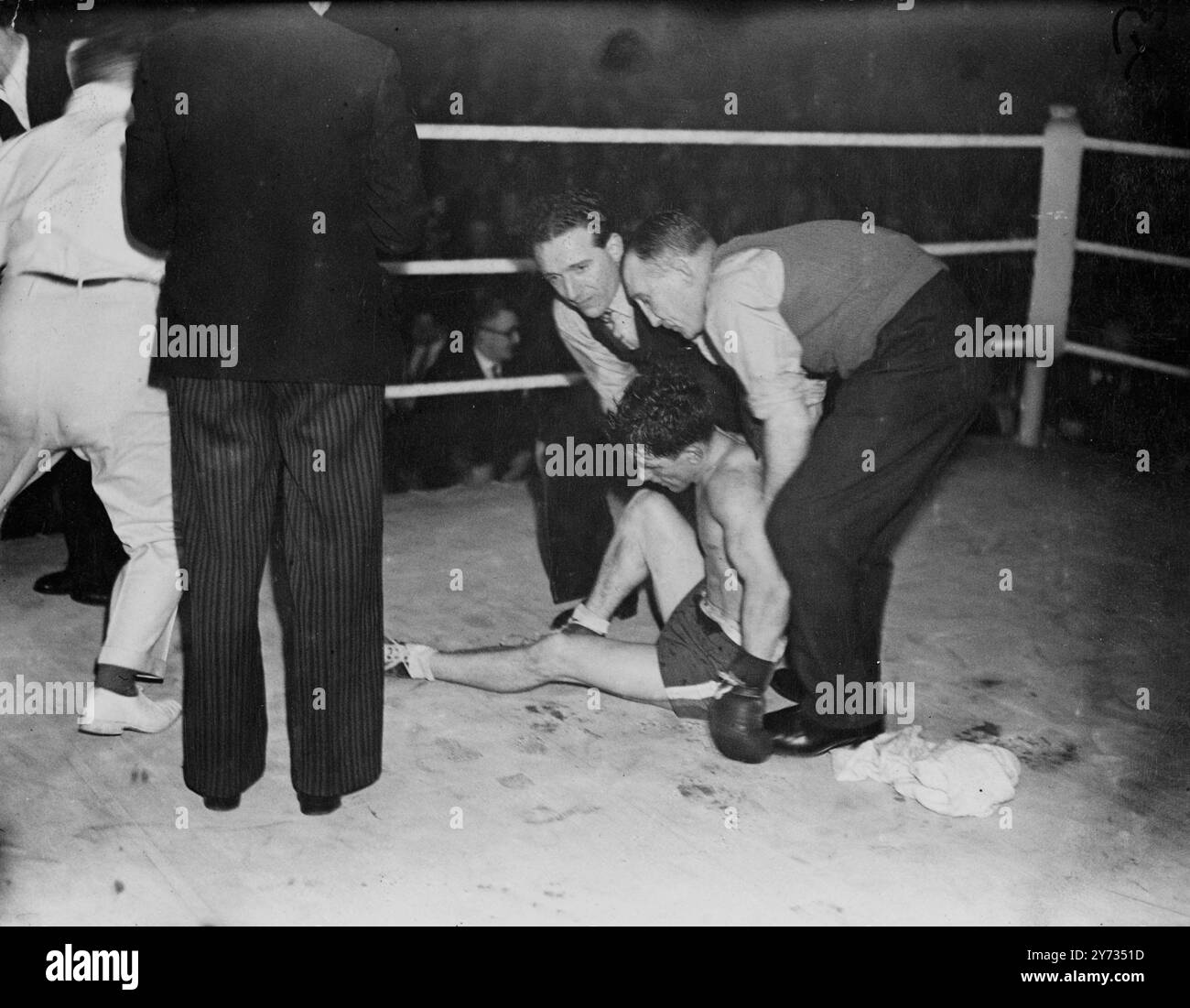 The fight for the European bantam weight championship took place ...