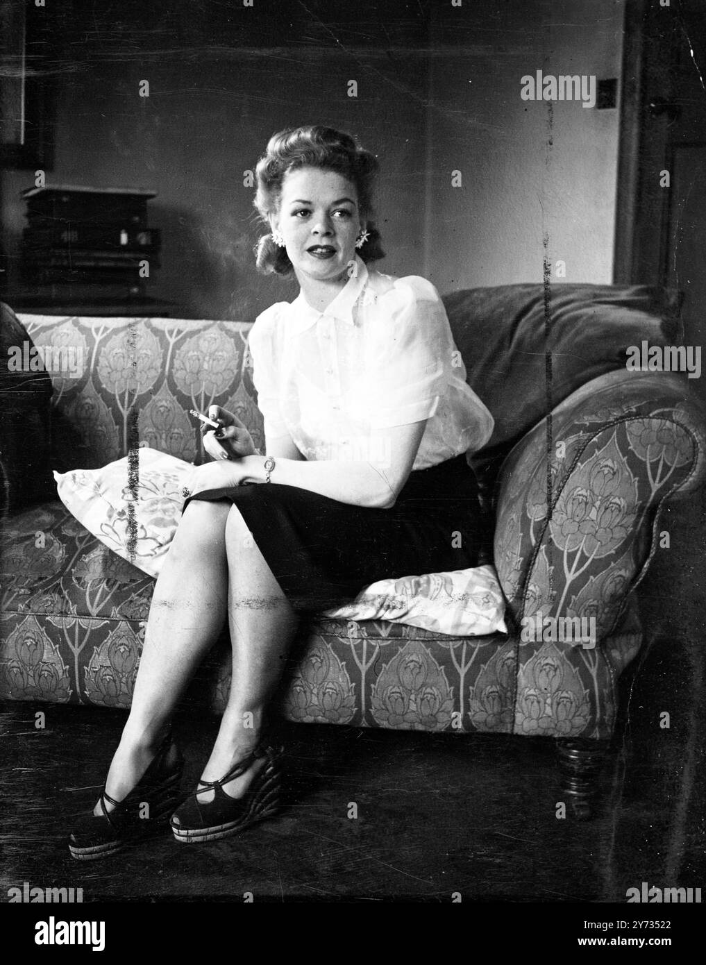 Pamela May pictured at home. Miss May, ballerina of the Sadler's Wells ...