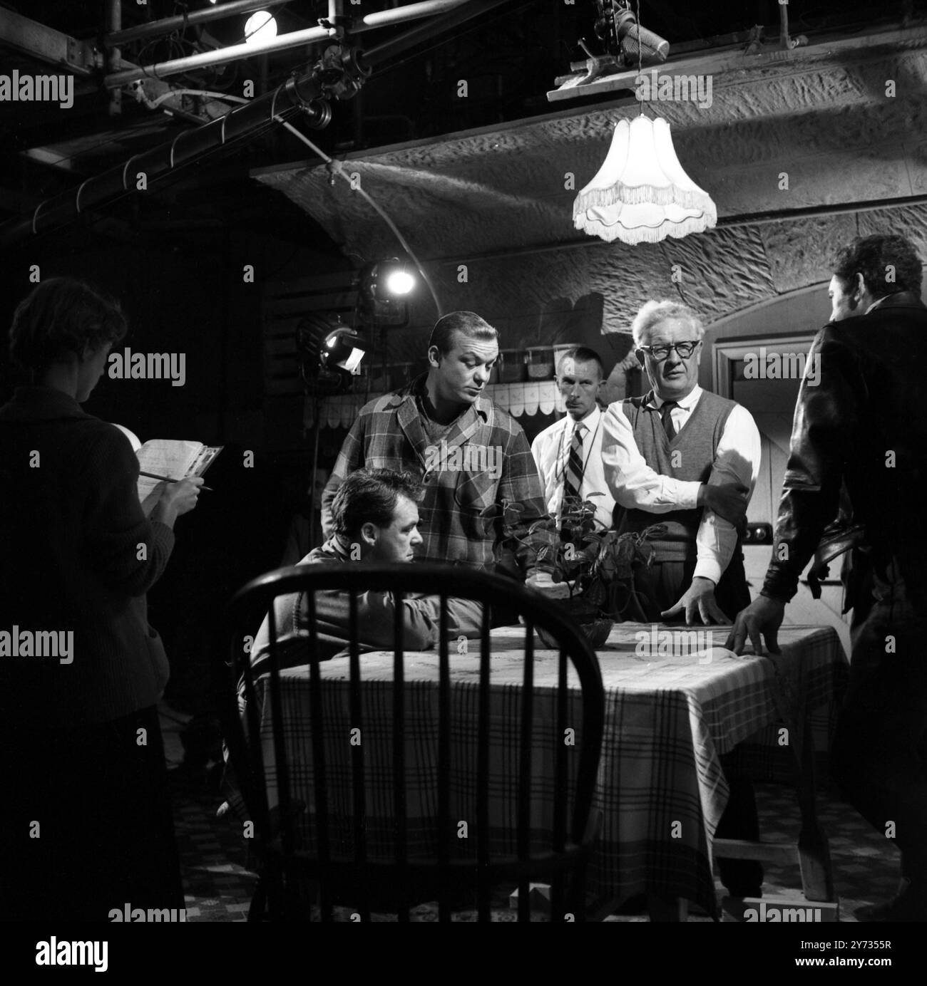 Ealing Studios. The filming of the British thriller, The Siege of ...