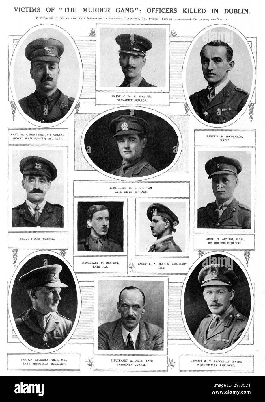 Victims of the " murder gang " ; Officers killed in Dublin . Fourteen ...