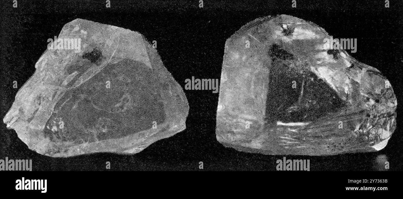 The first cleaving of the King's great Cullinan diamond found : the two ...