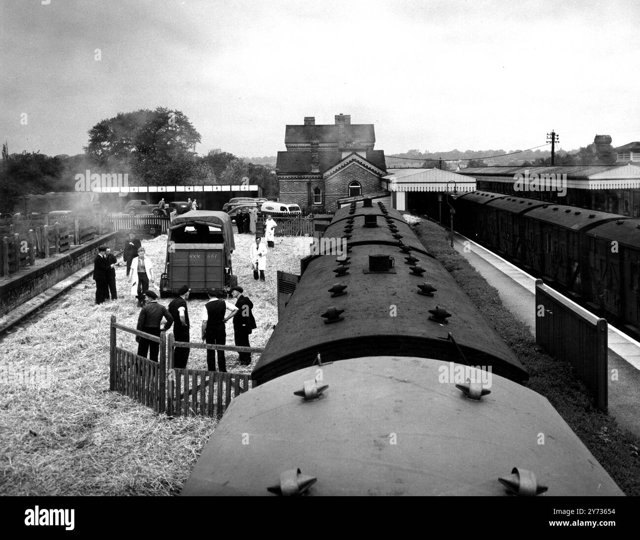 Two special trains were used to move a farm - lock , stock and barrel ...