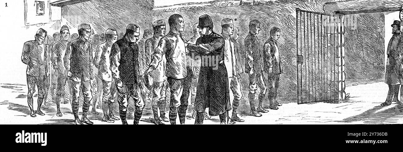 Searching prisoners before going outside to work , Dartmoor Prison ...