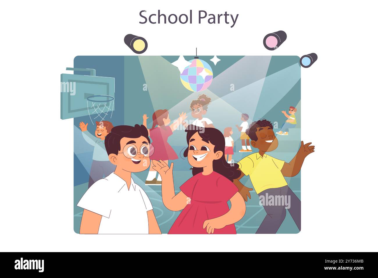 Elementary school classroom dancing Stock Vector Images - Alamy