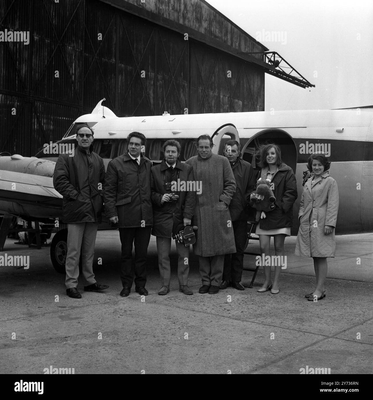 Pictured at Biggin Hill id the team of five men and one girl , a 20 ...