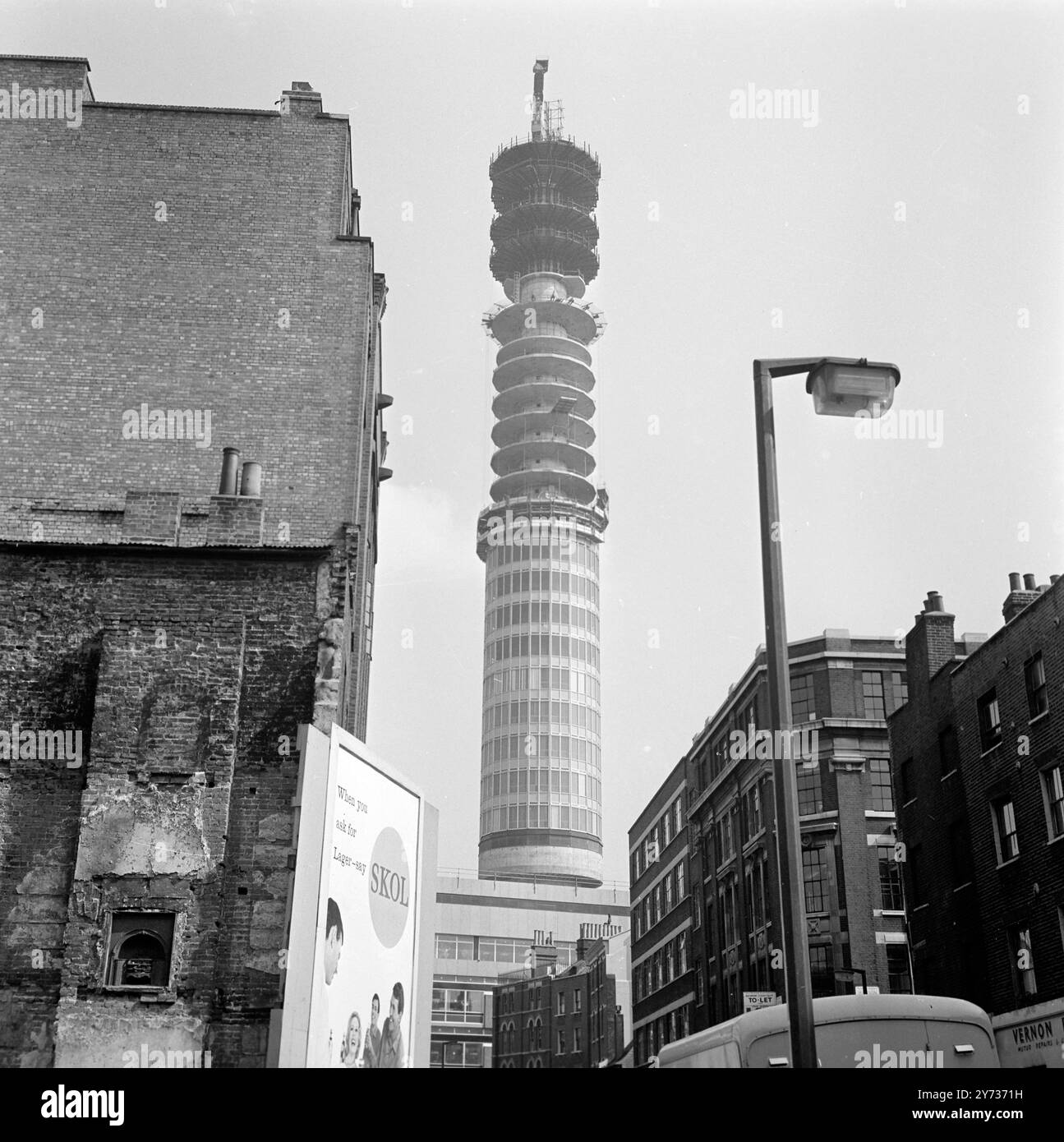 Near the top of the tower was a revolving restaurant hi-res stock ...