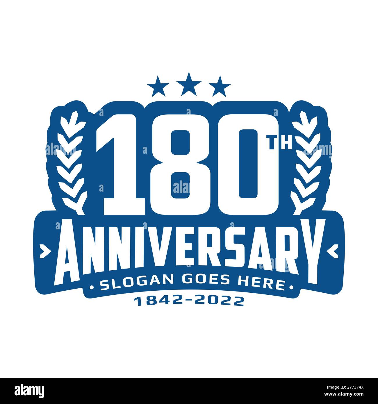 180 years anniversary logo design template. 180th anniversary ...