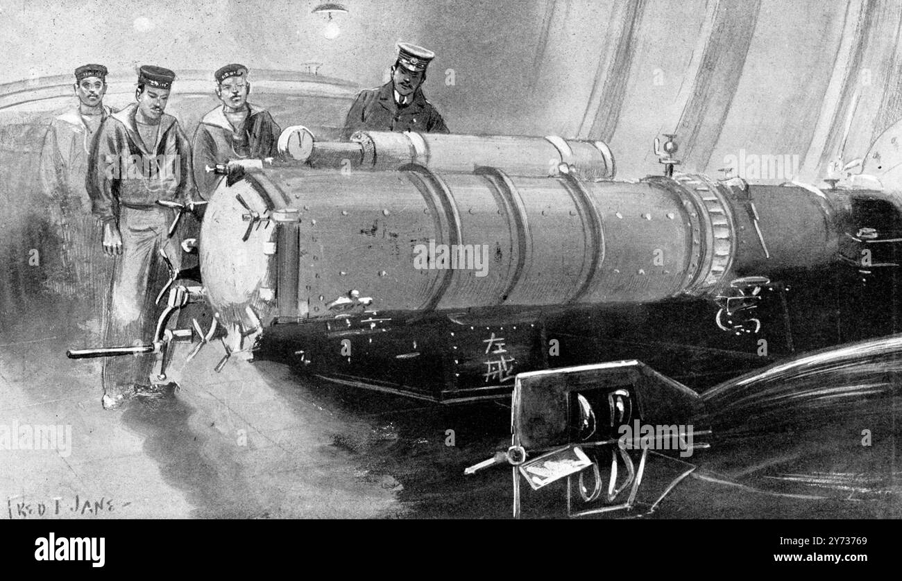 Russo-Japanese war A submerged torpedo-tube on board a Japanese ...