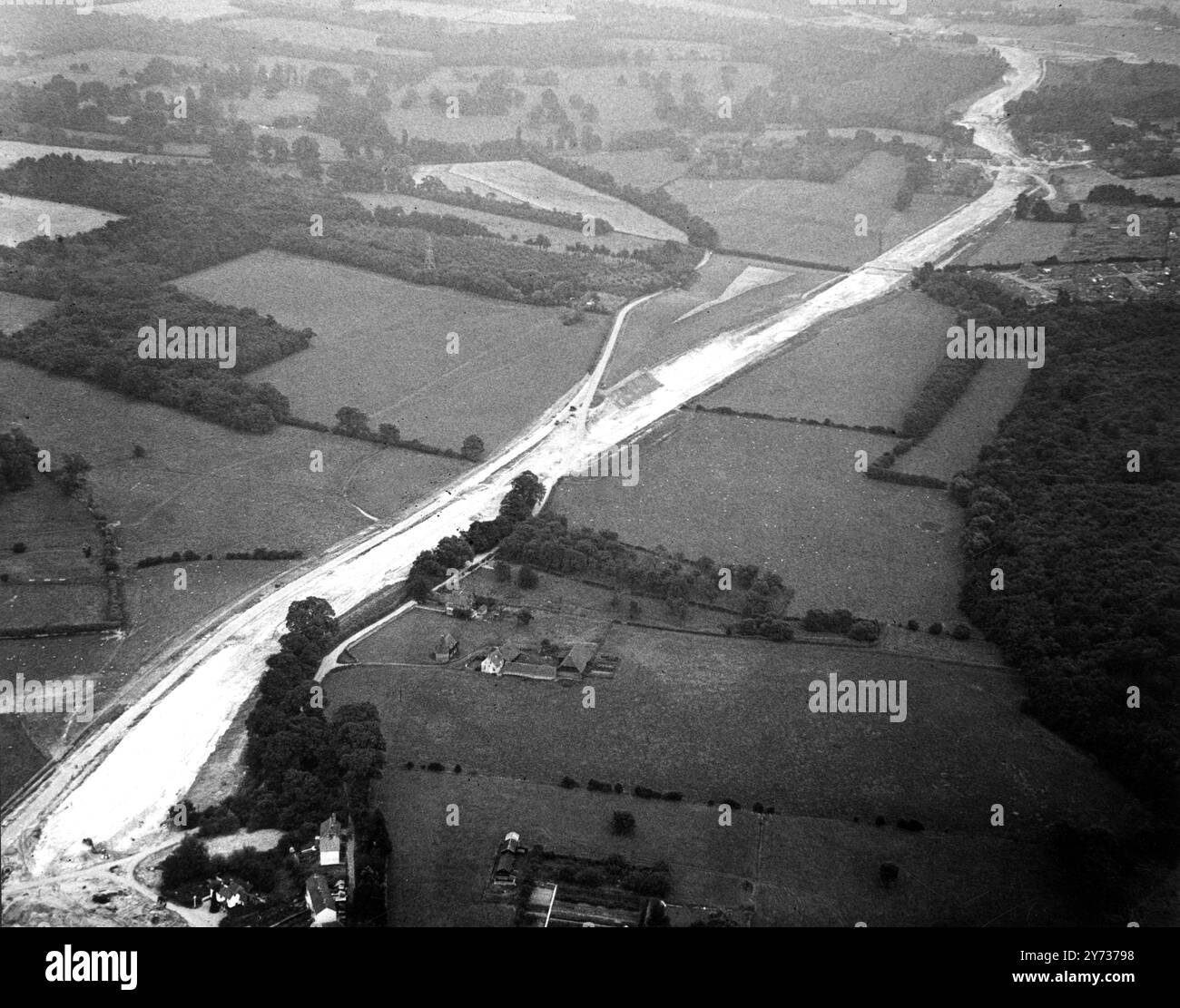 Aerial view of Maidstone's new By Pass under construction , Kent ...