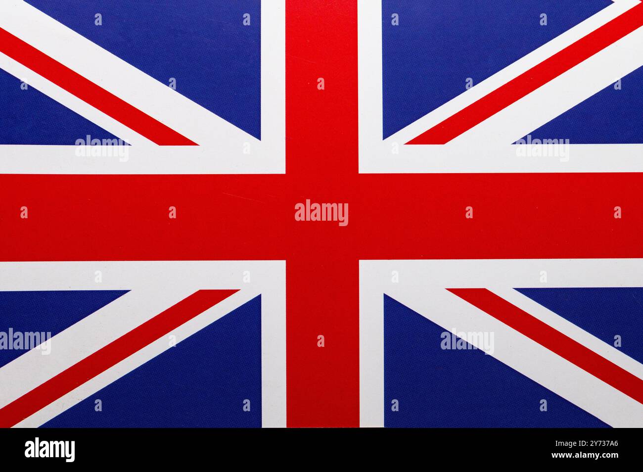 British National Day. UK flag with fabric texture Stock Photo - Alamy