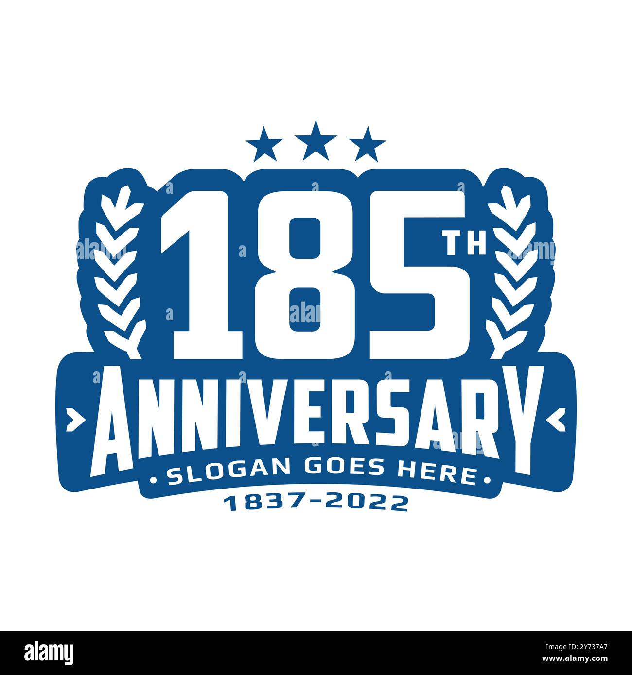 185 years anniversary logo design template. 185th anniversary ...