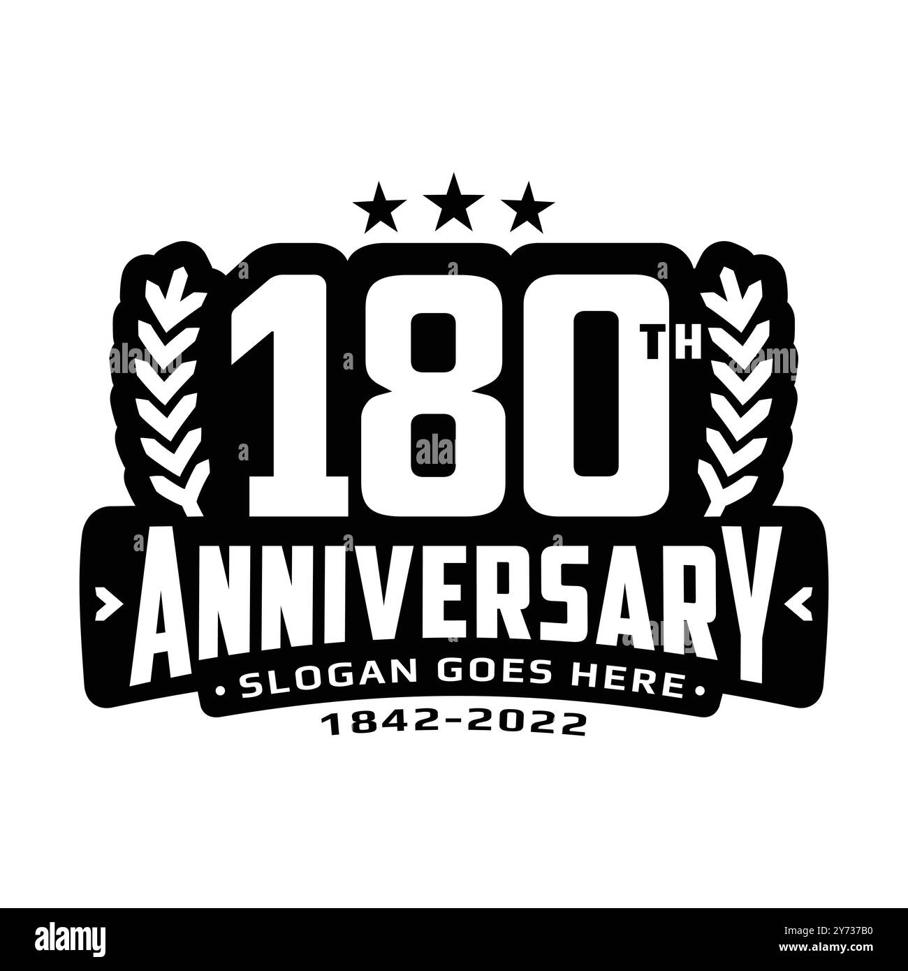 180 years anniversary logo design template. 180th anniversary ...