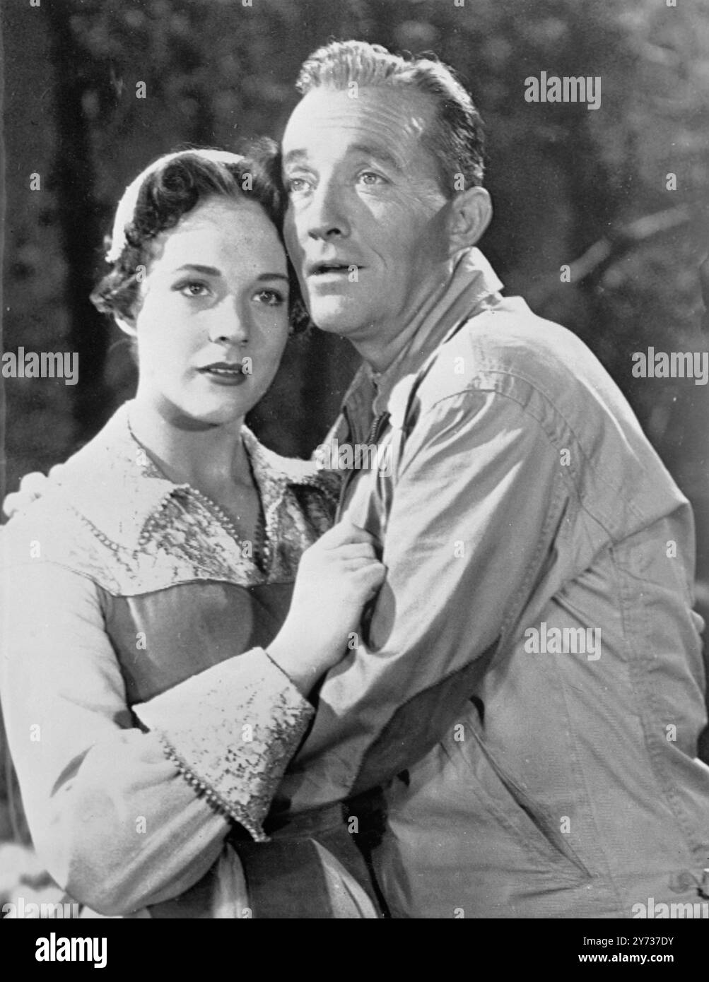 Bing Crosby and Julie Andrews rehearsing for a TV film High-Tor 21 November 1955 Stock Photo - Alamy