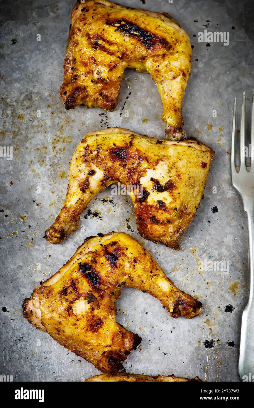 chicken grill . top view. selective focus Stock Photo - Alamy