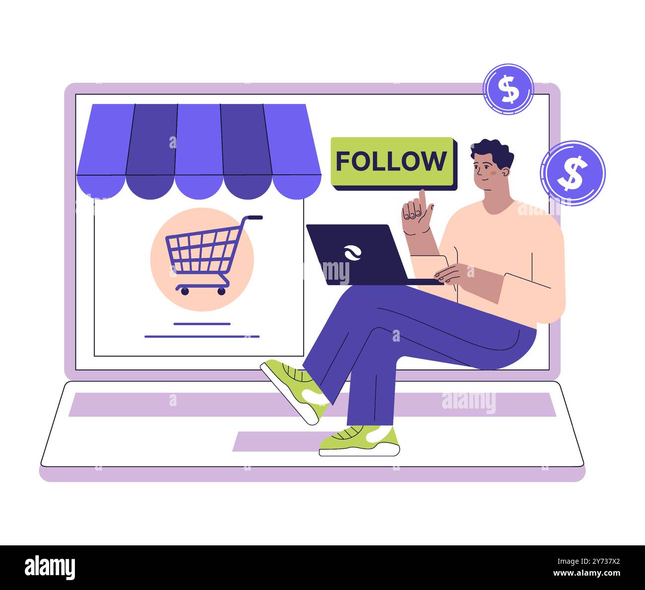 Positive aspects of social networks. Character promoting his small ...