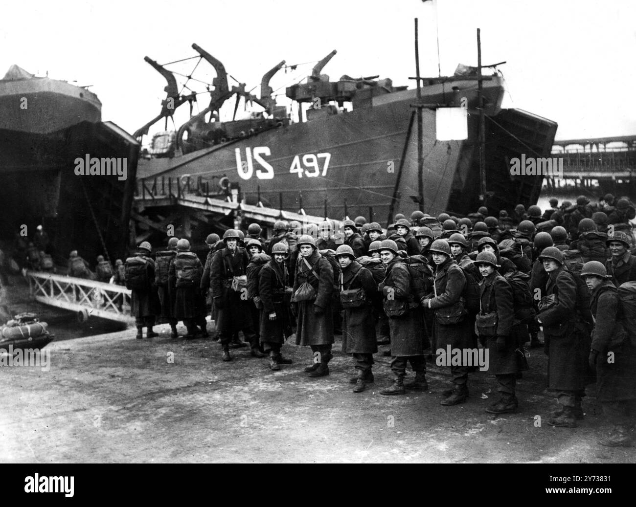 American reinforcements for the Western Front leave England .Photo ...