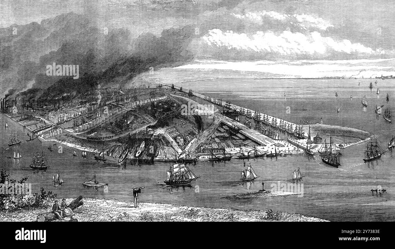 Bird's-eye view of Barrow-in-Furness , North Lancashire , England 25 ...