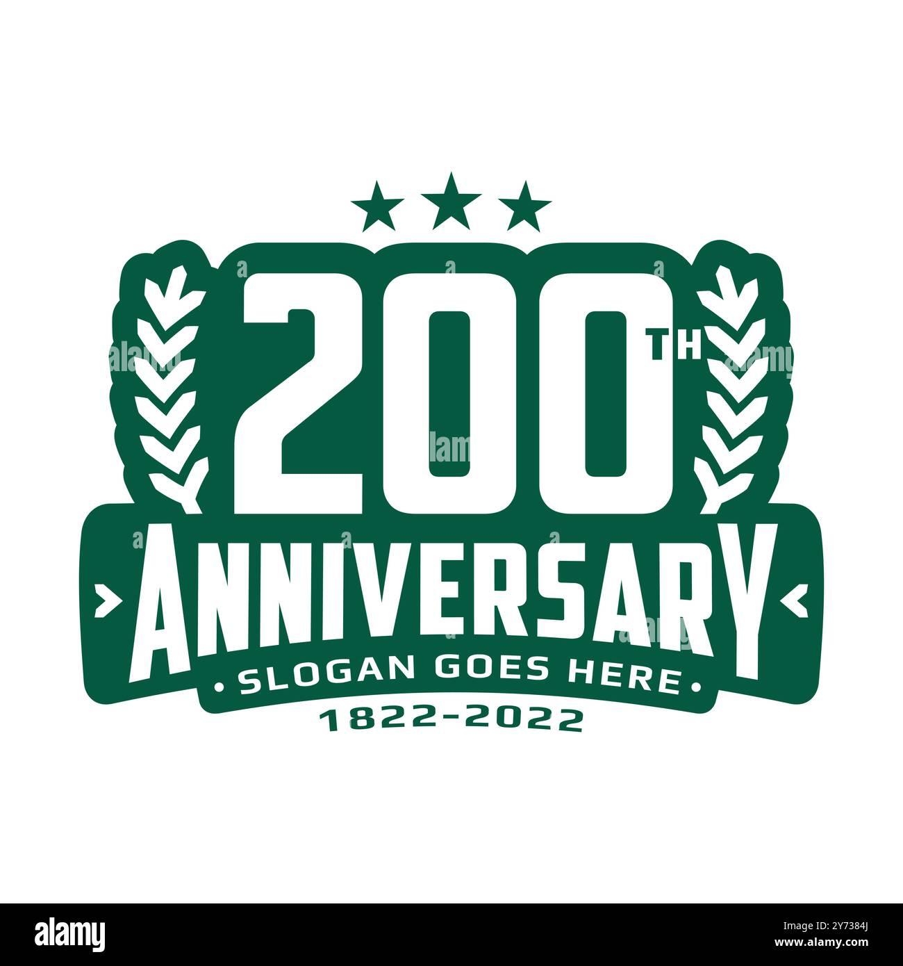 200 years anniversary logo design template. 200th anniversary ...