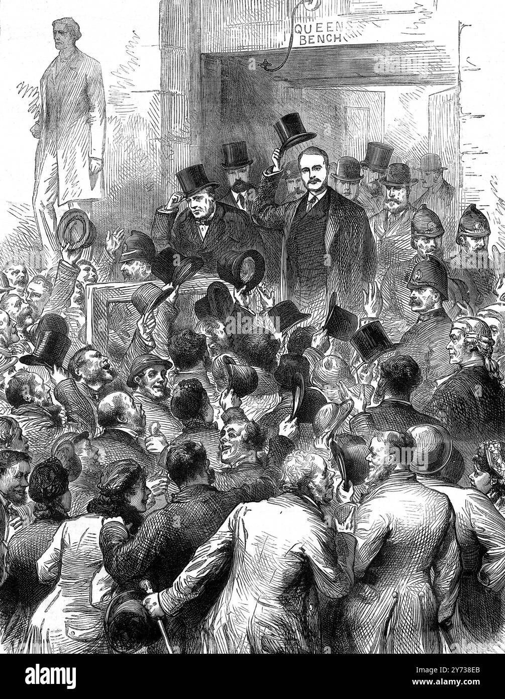 The Irish Land League Trials in Dublin : The Traversers leaving the ...