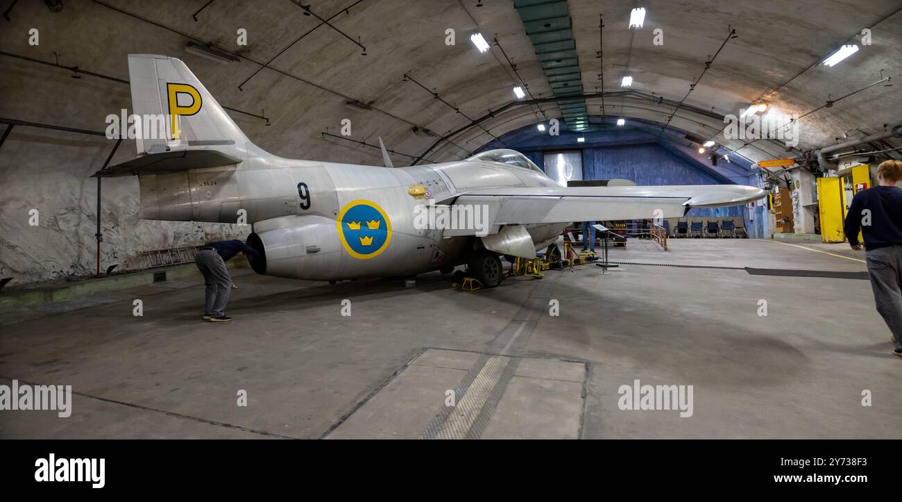 Gothenburg, Sweden - september 24 2022: SAAB J29F Tunnan military ...