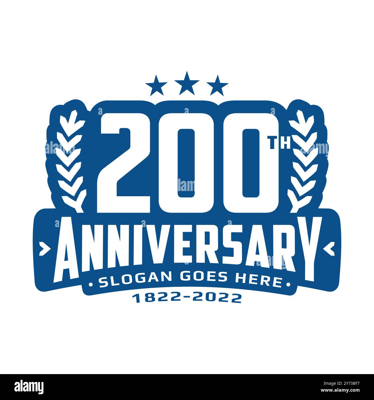 200 years anniversary logo design template. 200th anniversary ...