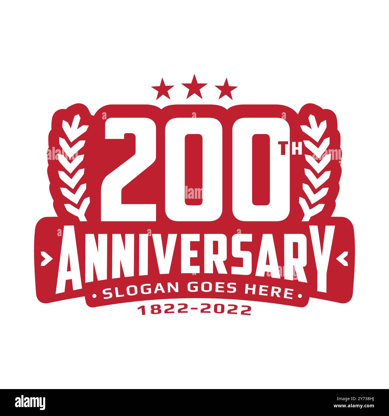200 years anniversary logo design template. 200th anniversary ...