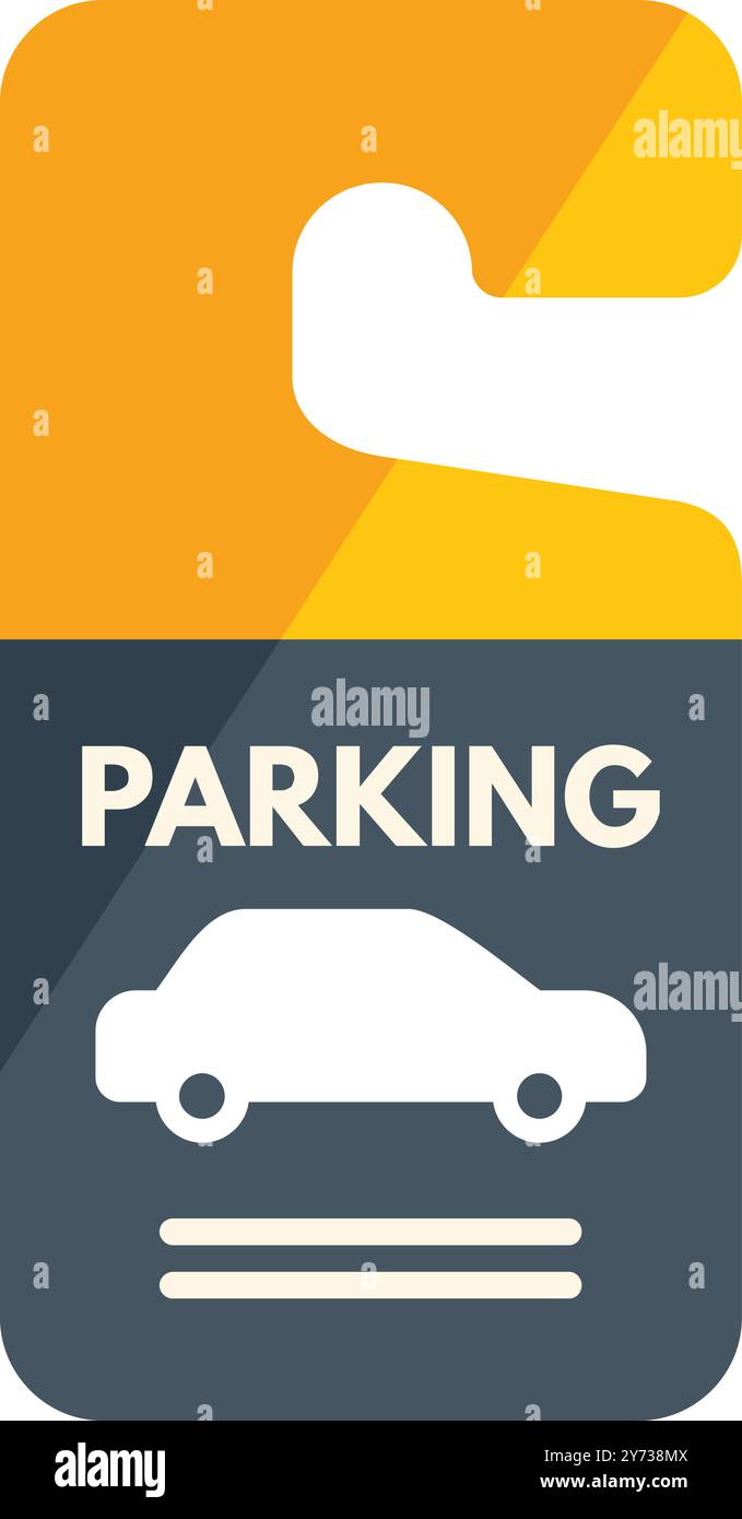Parking permit sign showing car parking allowed Stock Vector Image ...