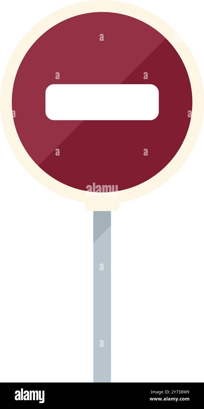 No entry traffic sign showing forbidden access for vehicles and ...