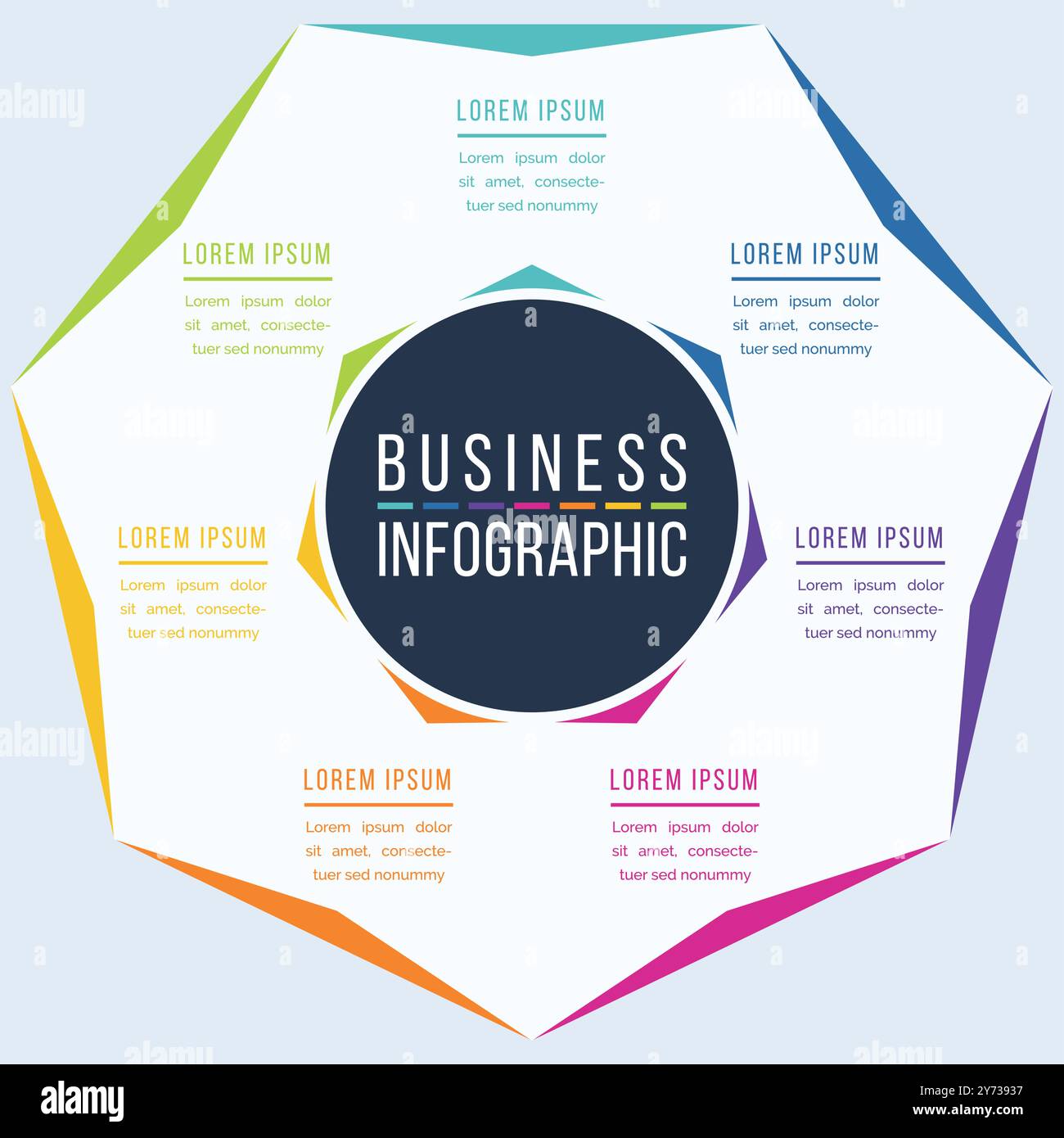7 Steps business Infographic design 7 steps, objects, elements or ...