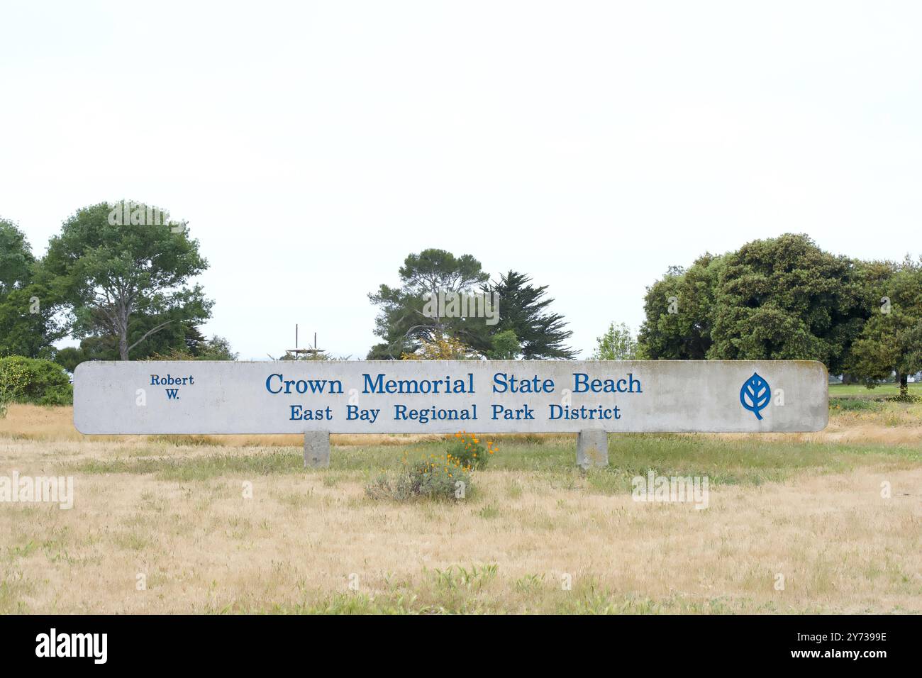 Alameda, CA - May 13, 2024: Crown Memorial State Beach entrance sign ...