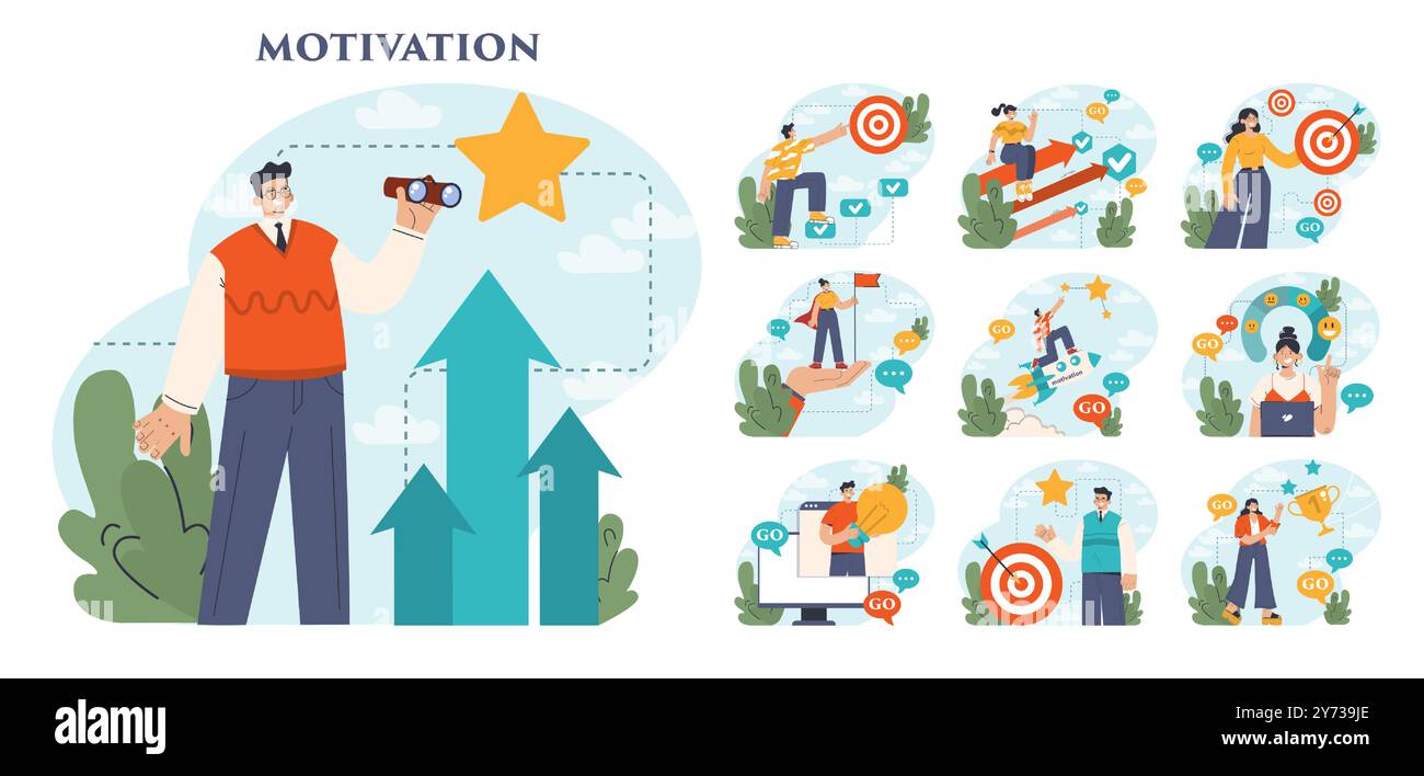 Motivation set. Ambitious character set and achieve the goal ...