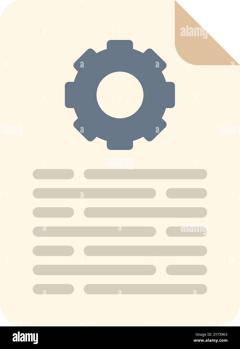 Minimalist vector illustration of a document management system ...