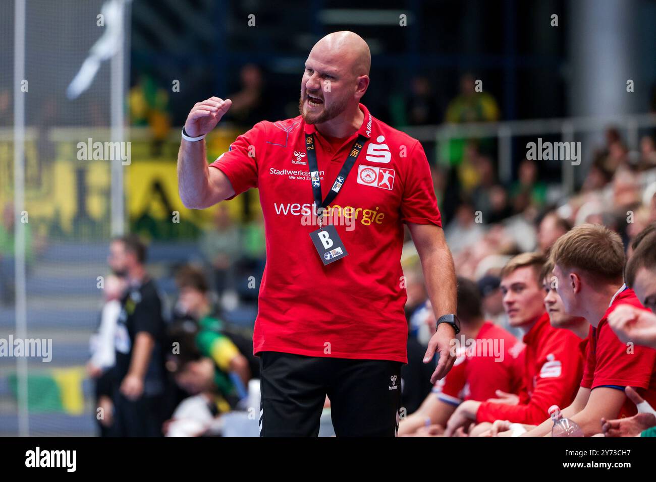 Essen, Deutschland. 27th Sep, 2024. 27.09.2024, Handball, Saison 2024/ ...