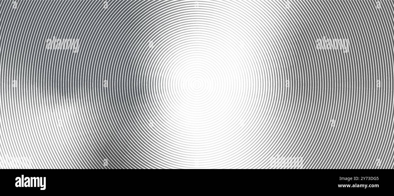 Black and white radial gradient abstract background. Concentric circle ...
